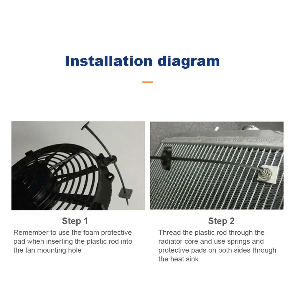 Universal Car Radiator Cooling Fan Tie Strap Mounting Kit Brackets ...