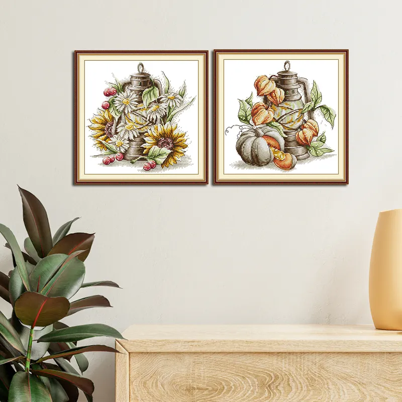 Premium Counted Cross Stitch Kits for Adults - Aida Fabric DIY ...
