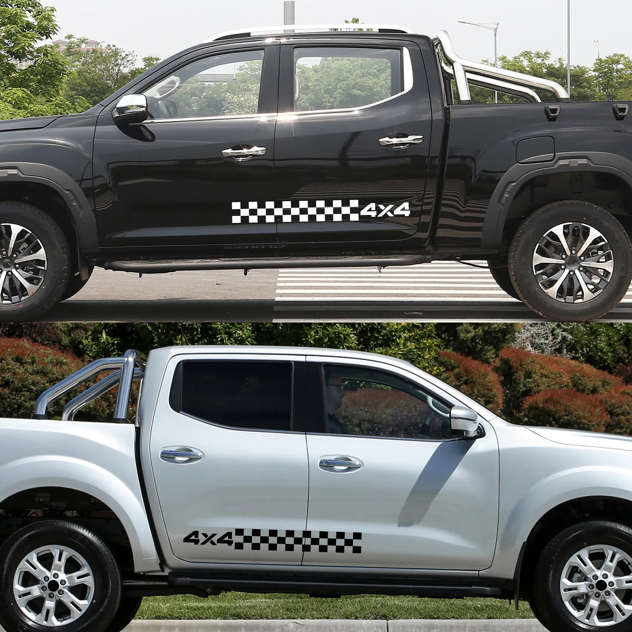 Racing Stickers: Car Door Side 4x4 Grid Sport Vinyl Decals for Off-Road ...
