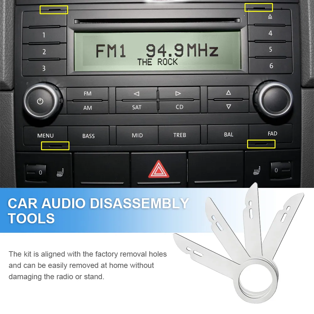 4-Pack Car Audio Removal Keys - Universal CD DVD Radio Stereo Removal ...