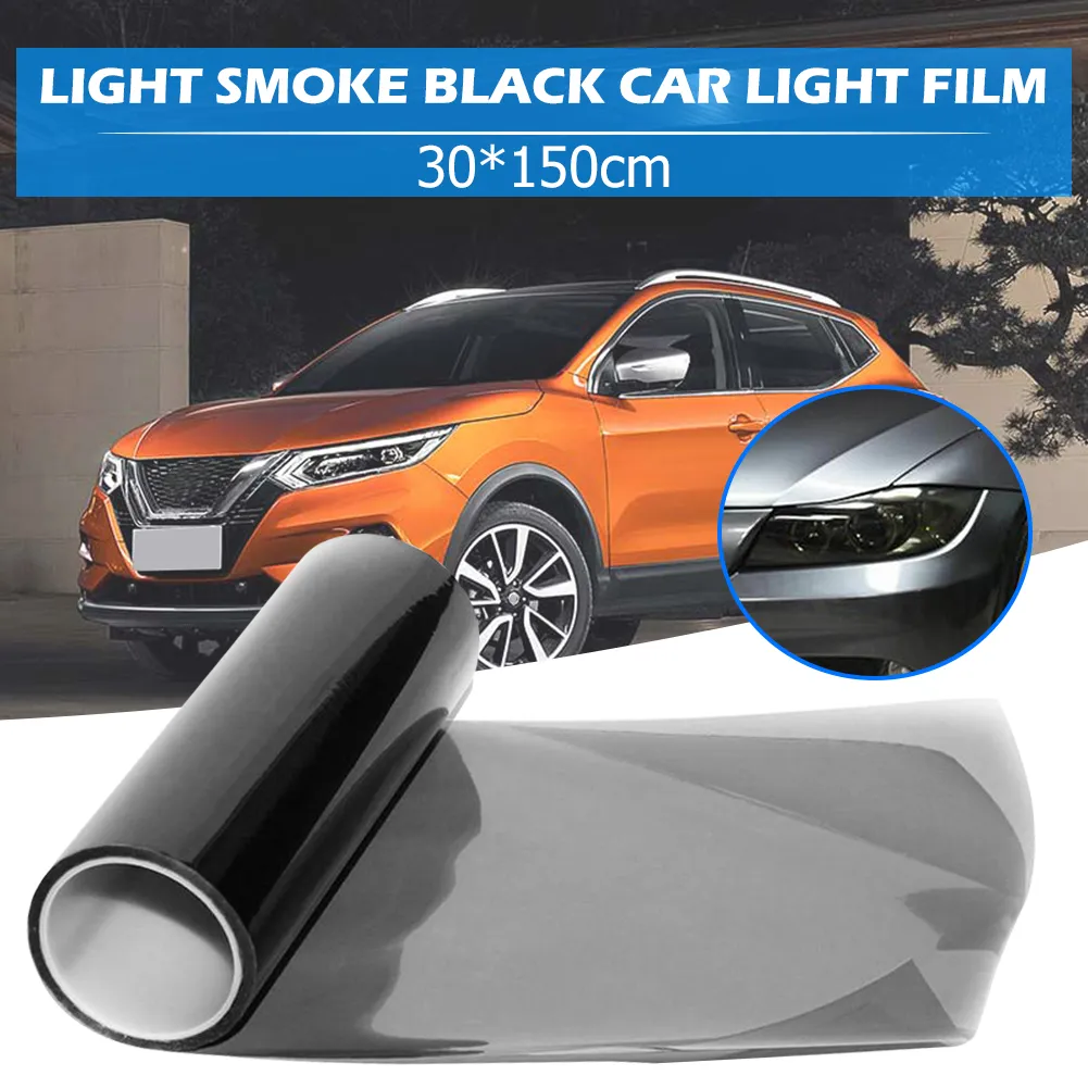 Smoke Headlights Vinyl Film: 30x150cm Light Black Auto Decorative ...