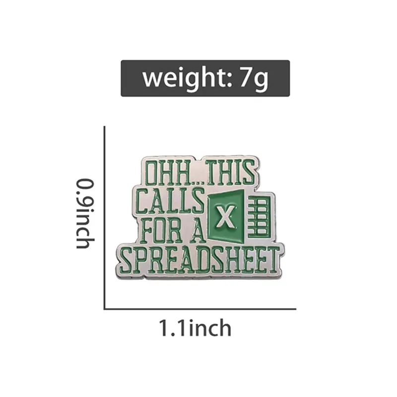 DHgate.com:Enamel Office Lady Pins, Spreadsheet Brooch for Friends ...
