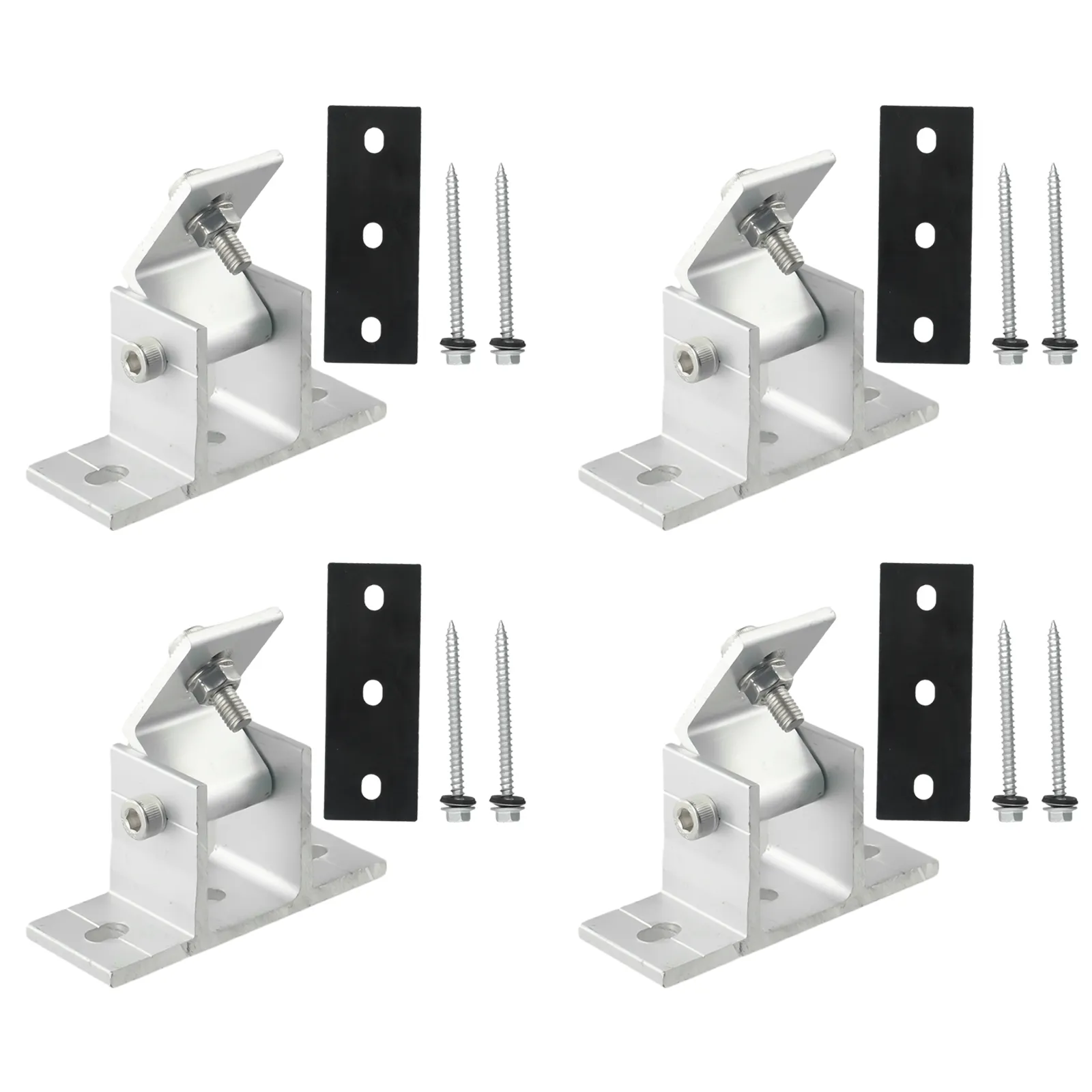 Solar Panel Foot Mount Kit, Adjustable Aluminum Alloy Bracket with ...