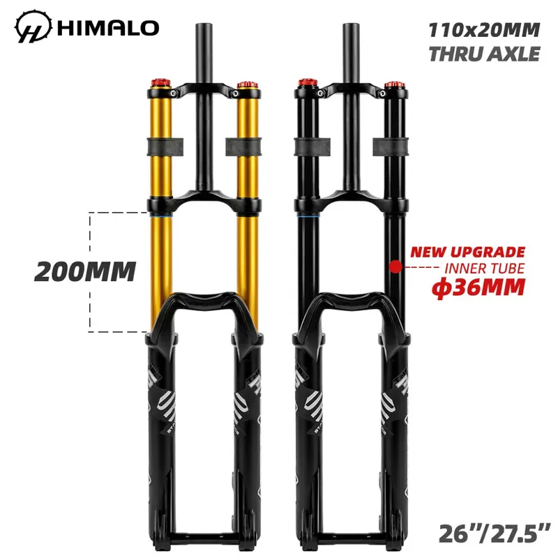 DHgate.com:HIMALO MTB DH Fork - 20mm Thru Axle, 110mm Width, Dual Crown ...