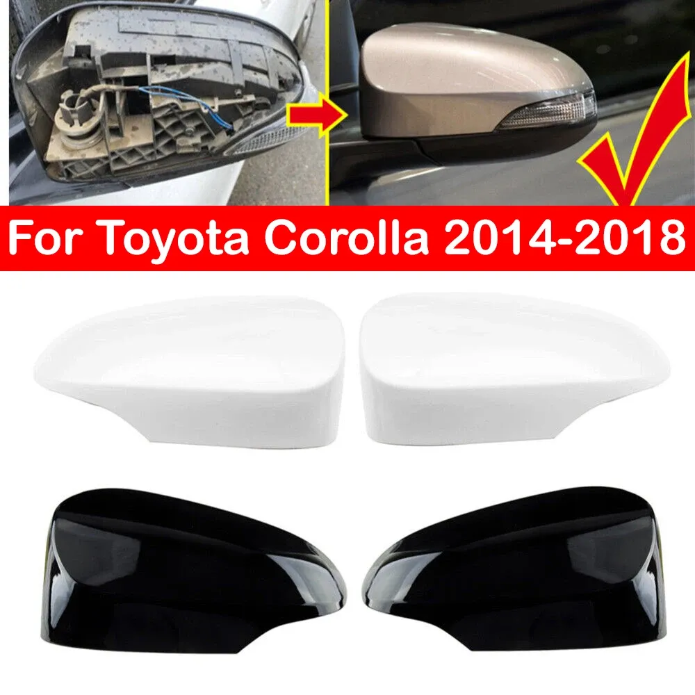 Car Rearview Mirror Cover For Toyota Corolla 2014 2018 Black White Wing Hand Cap Trim From Ddmyperfect 66.49 DHgate.Com