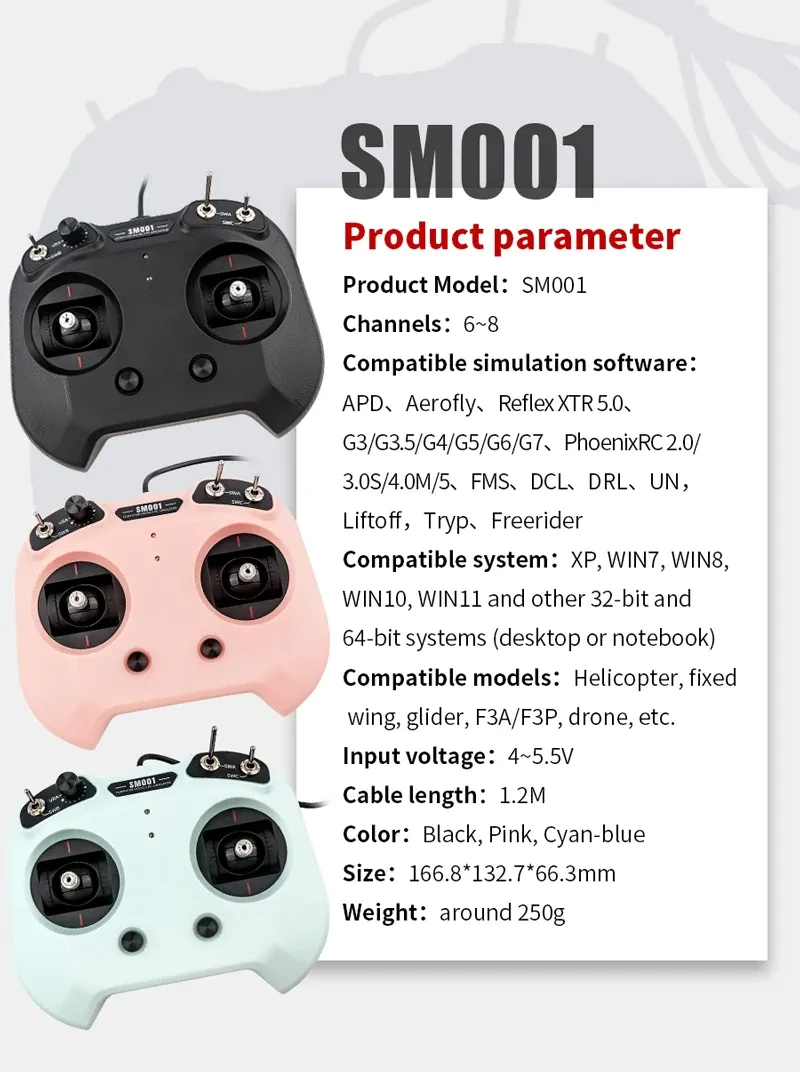 DHgate.com:Flysky SM001 6/8CH RC Helicopter Flight Simulator for FMS G3 ...