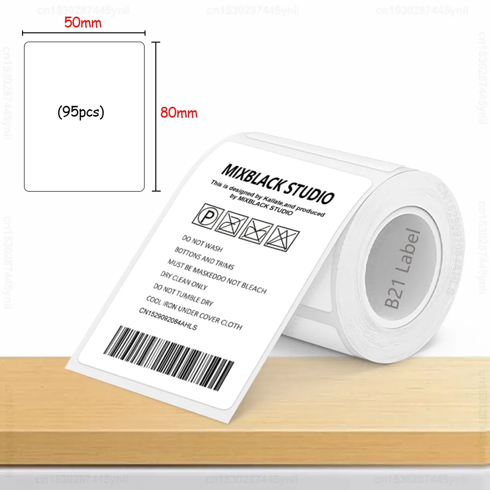 40-80mm Niimbot B1 B21 B203 B3S Label Paper Sticker | Self-Adhesive Rolls for Home, Office ...
