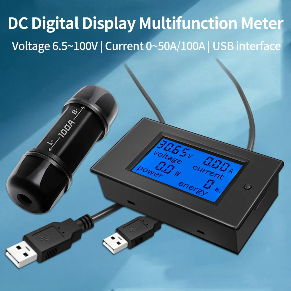 DHgate.com:DC 6.5-100V Digital Voltmeter Ammeter Power Meter Battery ...