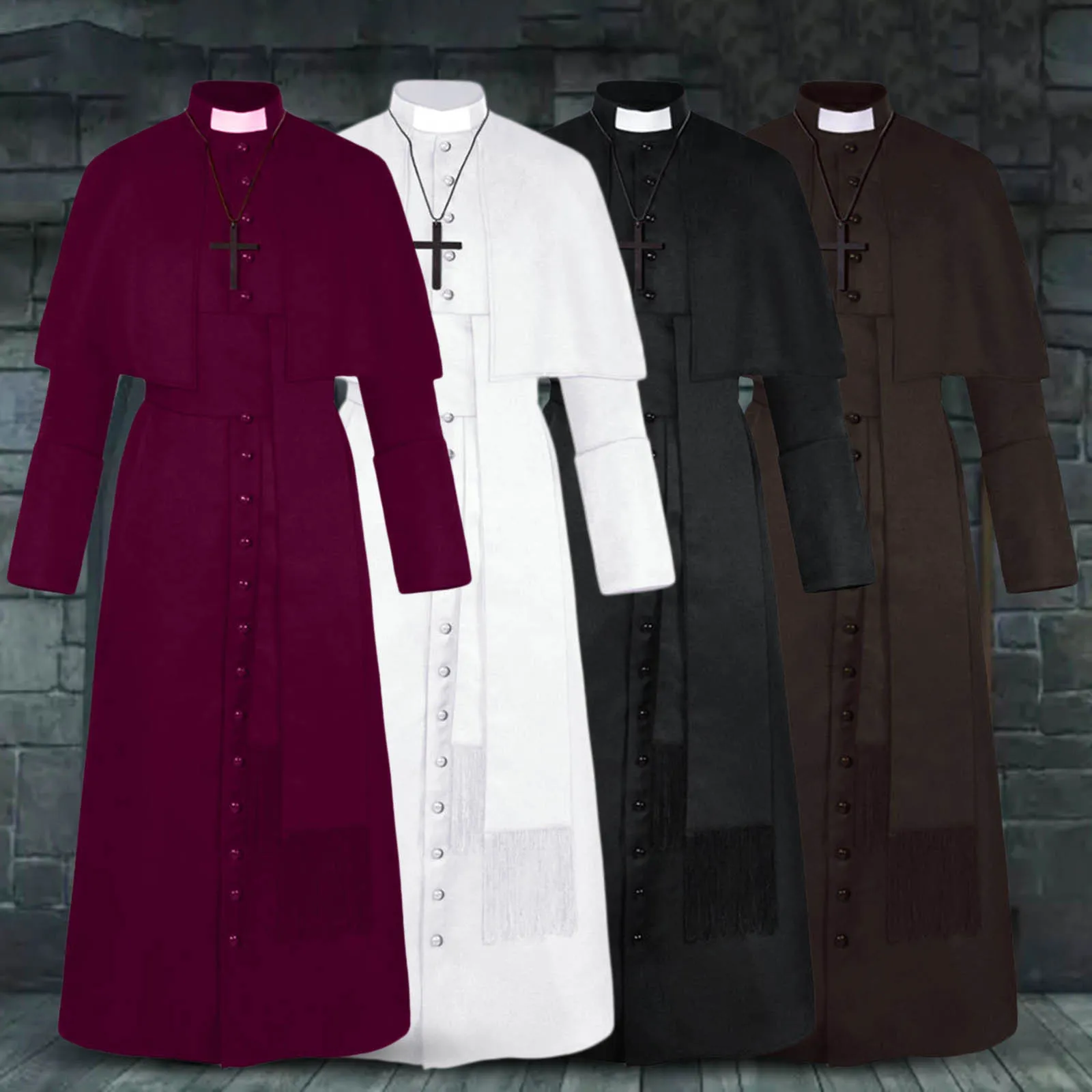 Monk In Robes, Vintage Inspired Clergy Robes For Men Renaissance Style ...