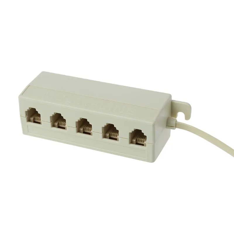 2 Way Rj11 Socket Phone Line Adapter Phone Jack Splitter For Landline ...