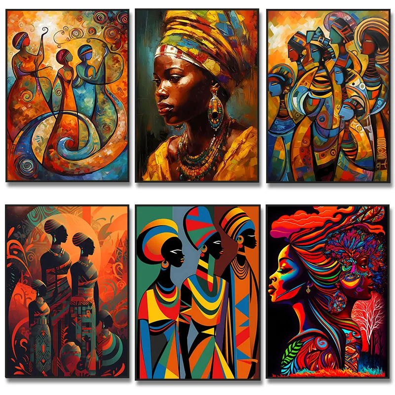 Abstract Paintings Of African Women