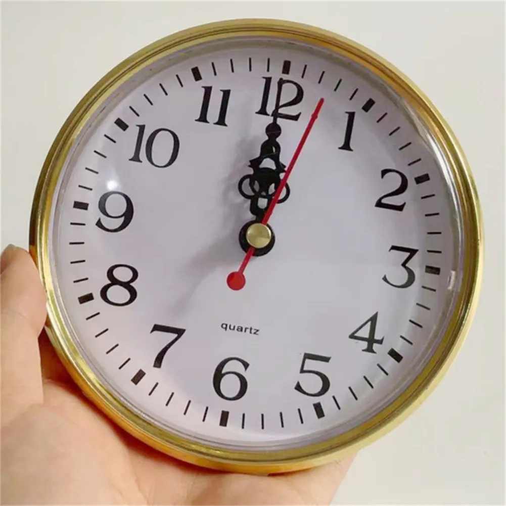 Quartz Clock Movement Mechanism: Gold Trim Clock Insert, DIY ...