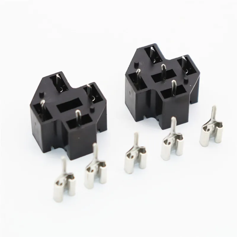 5-Pin SPDT Automotive Relay Sockets: 6.3mm PCB Mount Terminal Adapters ...
