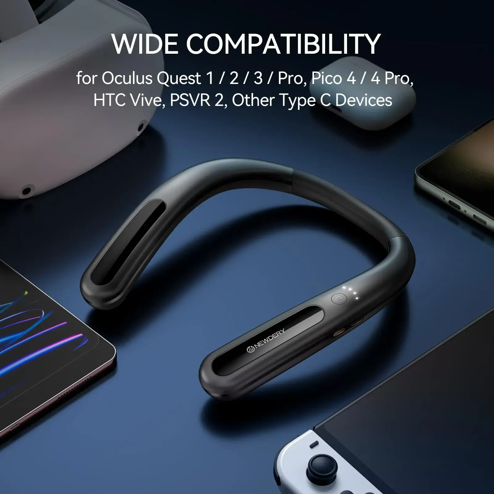 VR Quest/Vive/Pico/PSVR 2 Neck Battery Pack, 10000mAh Hanging Power ...