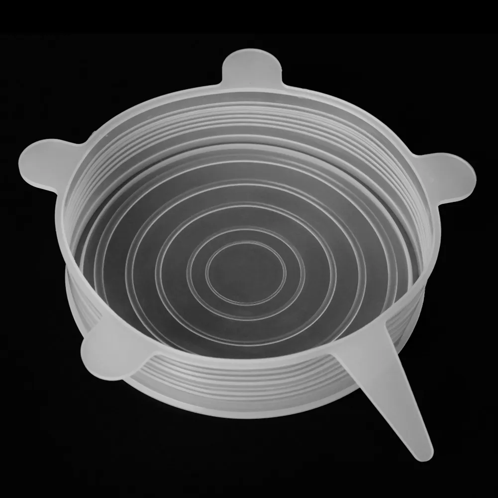 Silicone Stretch Lids - Reusable Food Wrap Covers, BPA-Free Silicone ...