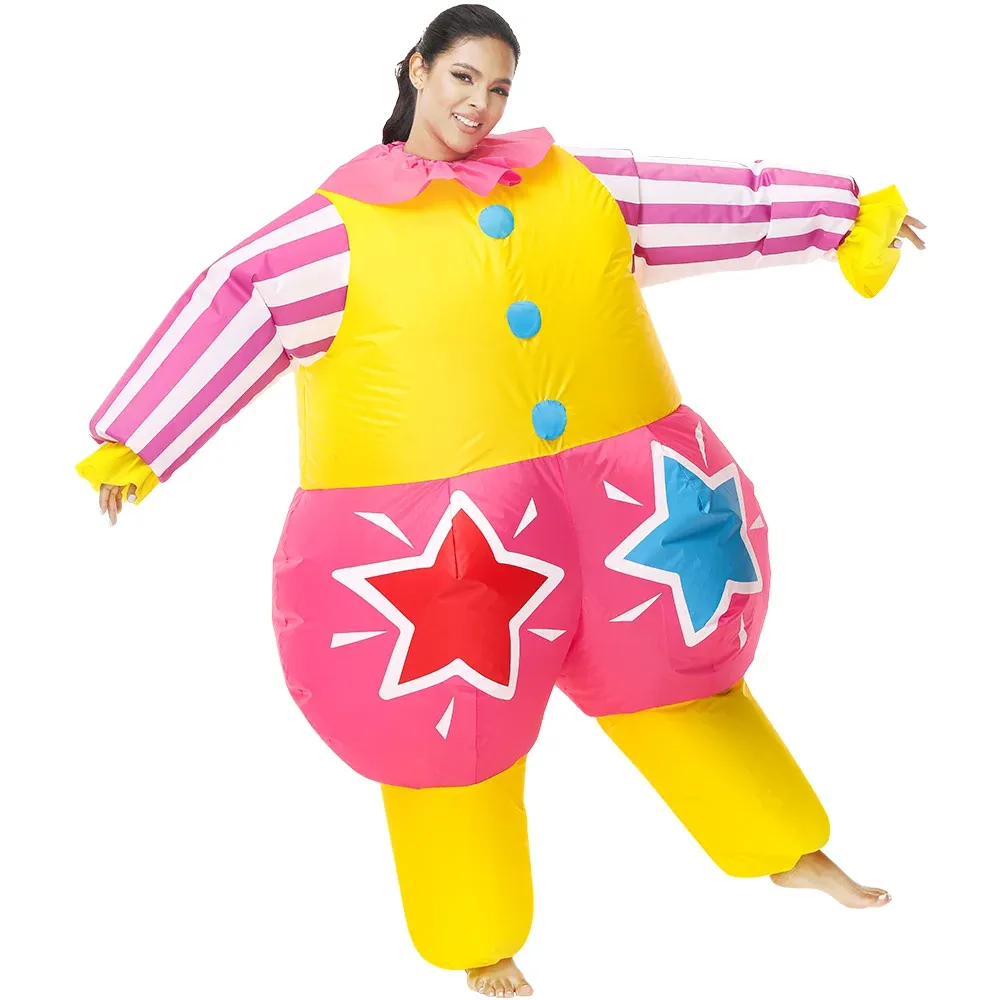 Funny Inflatable Clown Costume For Men Women Carnival Purim Mascots ...
