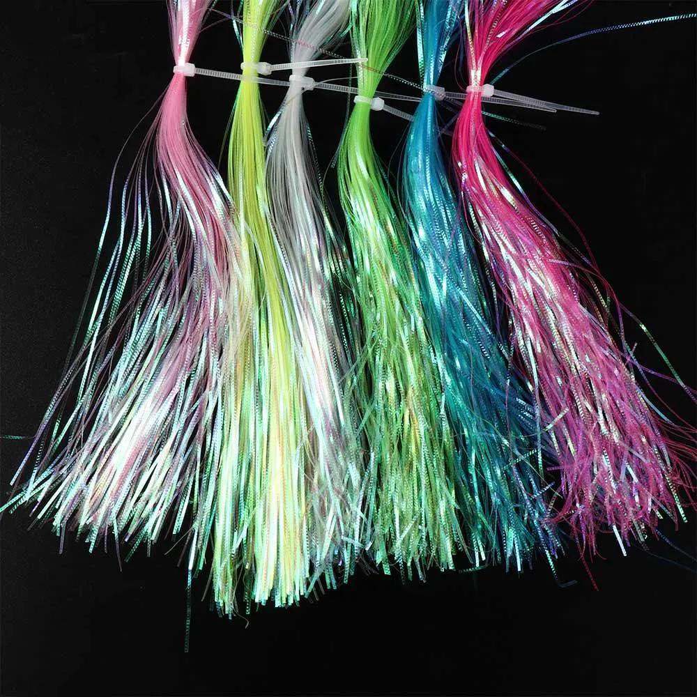 Fish Scale Corrugated Flash Strands Tinsel Streamer for Saltwater, 1mm ...