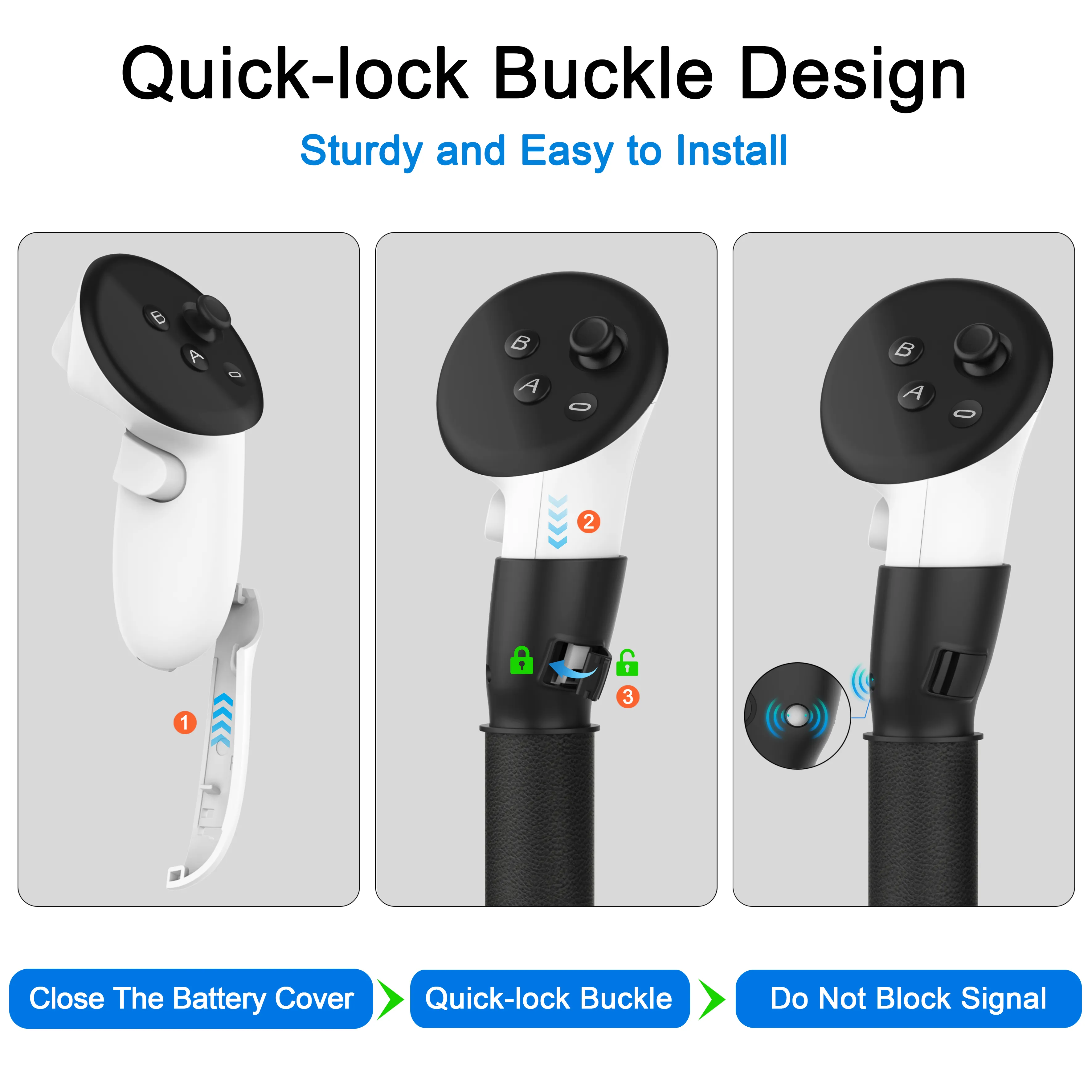 DHgate.com:Meta Quest 3 Controller Grips: Extend Reach for Beat Saber ...