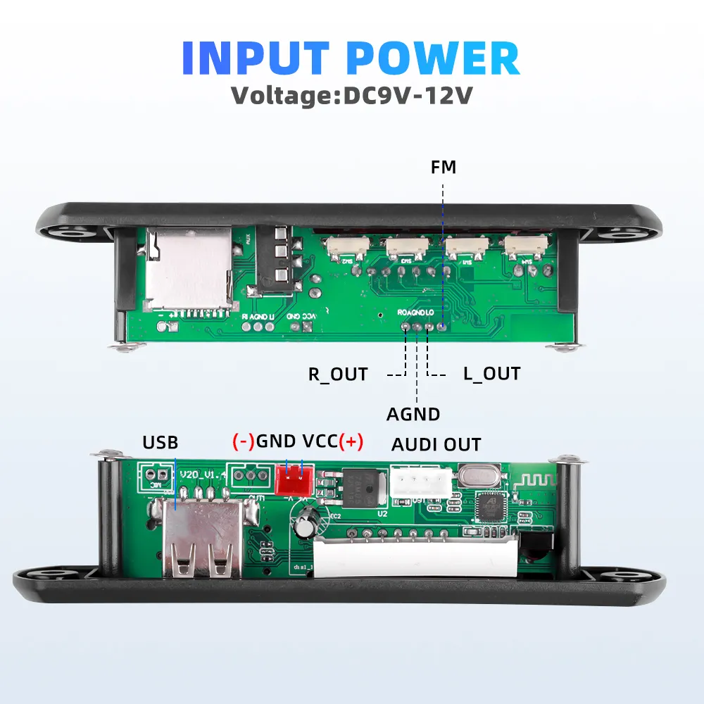 DHgate.com:KEBIDU Bluetooth 5.0 Car Audio MP3 WMA WAV Player Module ...