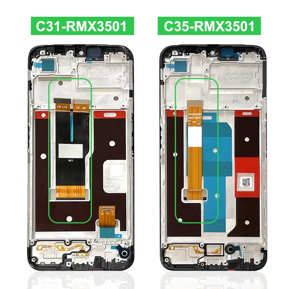 Upgraded OPPO Realme C35 LCD Display Touch Panel Digitizer, Full HD ...