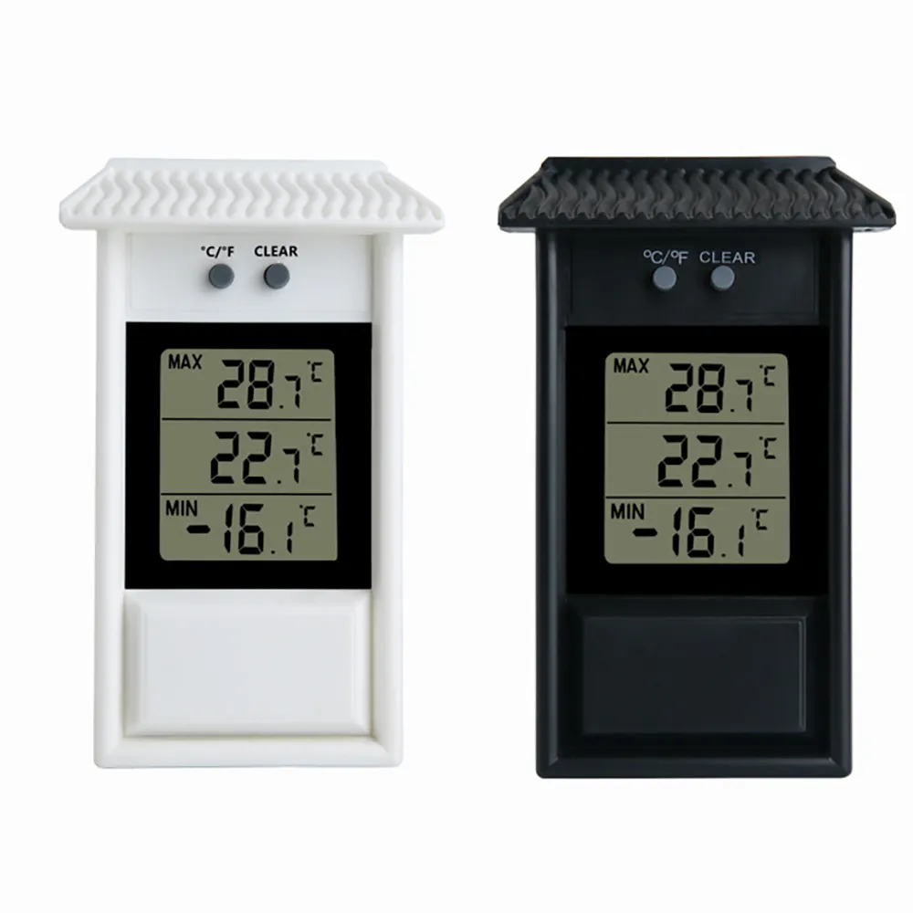 Waterproof Wall-Mounted Digital Thermometer with LCD Display for Indoor ...