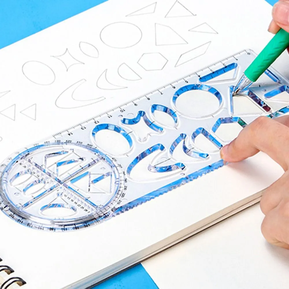 Portable Measuring Tool 3-in-1 Multifunctional Drawing Ruler | Geometry ...