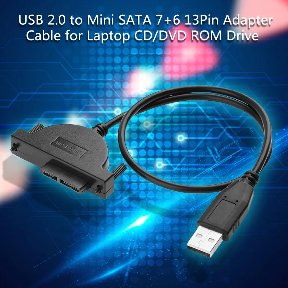USB to SATA Adapter Cable for Laptop CD/DVD ROM Drive - 7+6 13Pin from ...