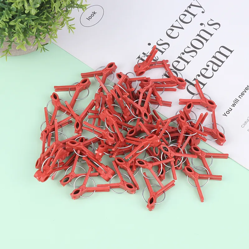 Durable Plastic Grafting Clamps Garden Plant Support Clamps Round Red ...