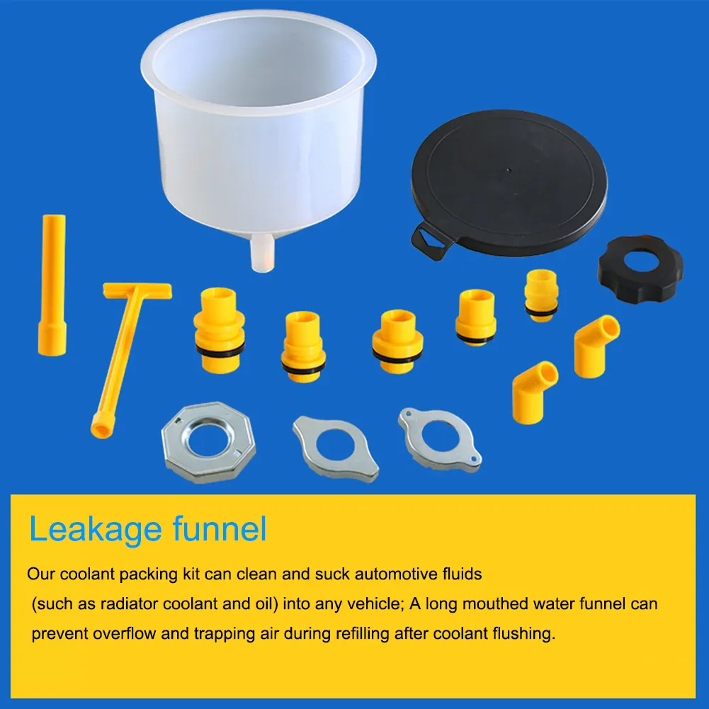 Car Radiator Coolant Funnel Kit Spill Proof Water Refill Tool From ...