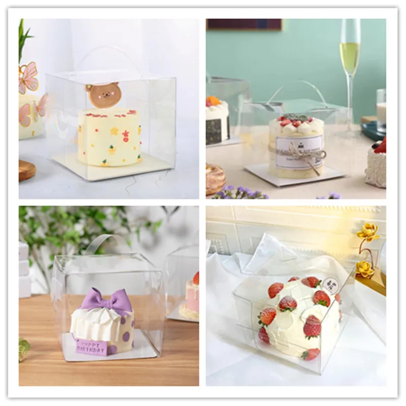 2/3/4/5/6 Inch Birthday Cake, Dessert Packaging Box Mini Dessert Puff ...