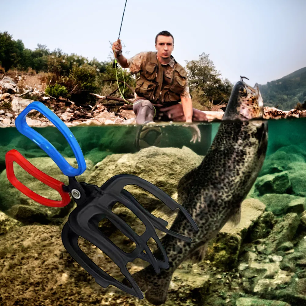 2 PCS Fishing Pliers Gripper, 2025 Upgrade Metal 3 Claw Fish Catch ...