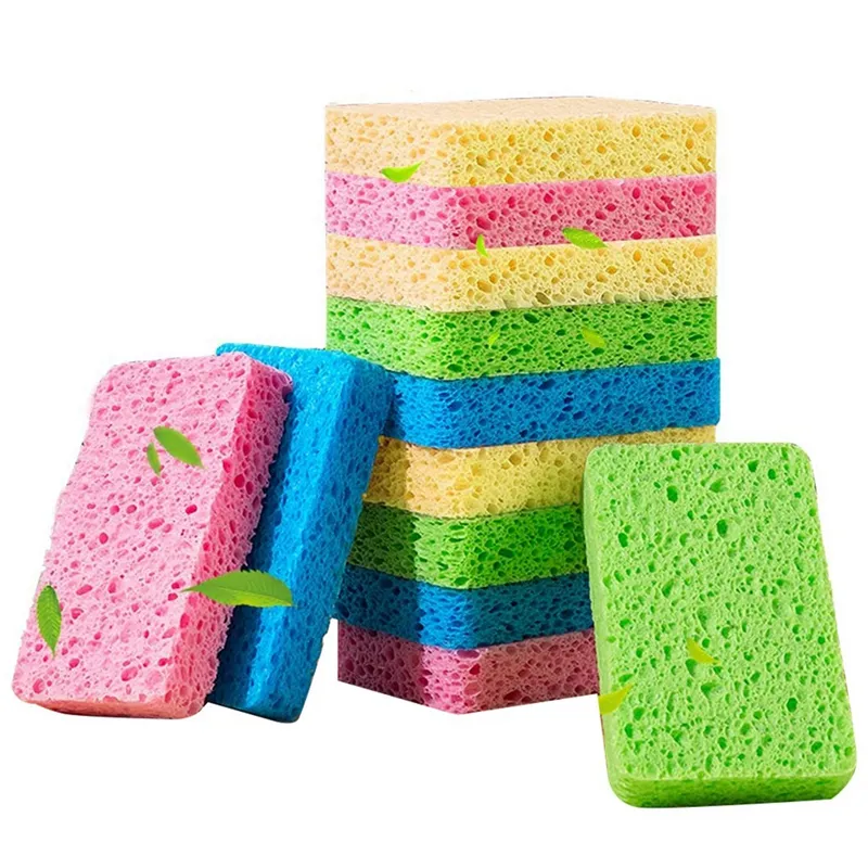 12-Pack Cellulose Dishwashing Sponge Blocks for Kitchen Cleaning and ...