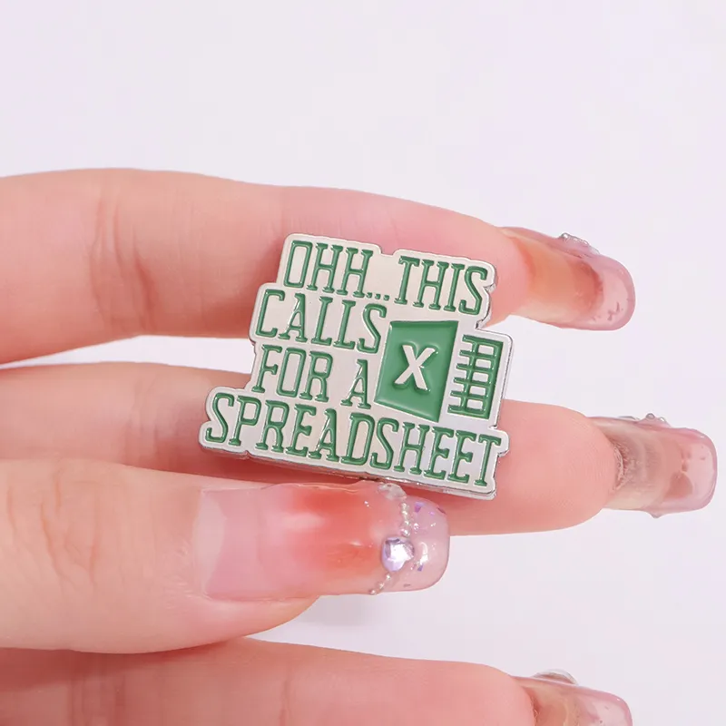 DHgate.com:Enamel Office Lady Pins, Spreadsheet Brooch for Friends ...