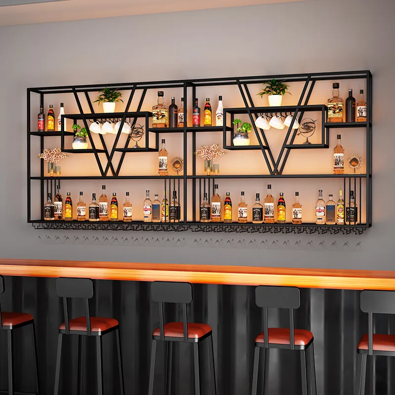 Wall Hanging Bar Barvana Duo Bar Shelf With Wine Glass Holder