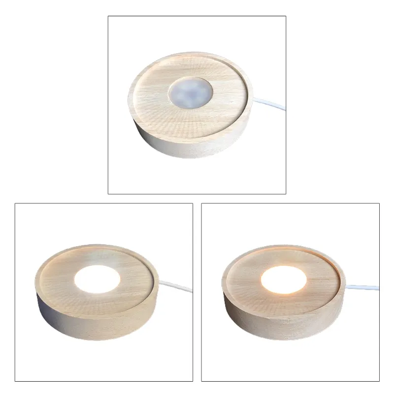 LED Base Light: Round Display Pedestal With Acrylic LED Light Base For ...
