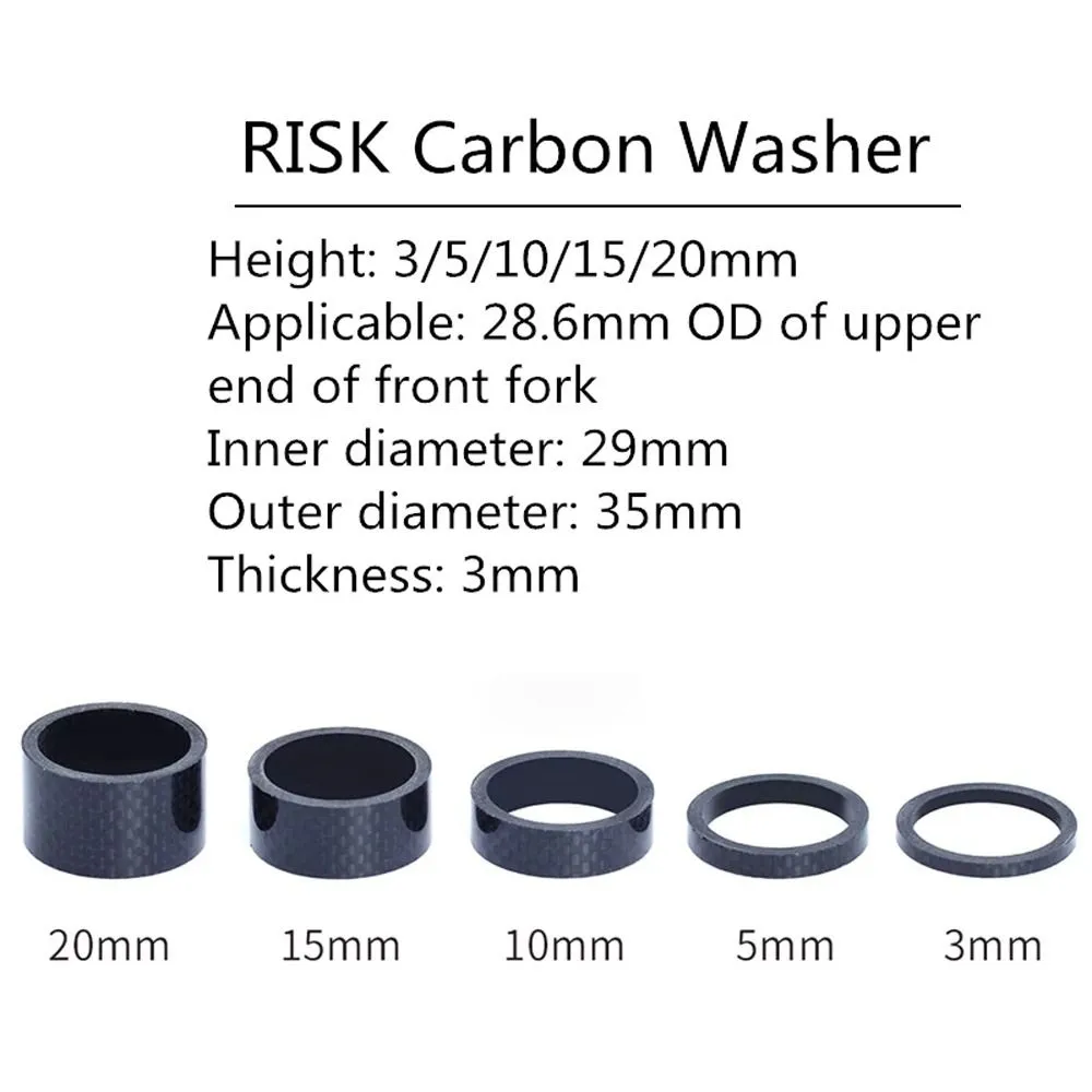 Premium Aluminum Alloy Headset Riser Stem Spacers for Bikes, Available ...