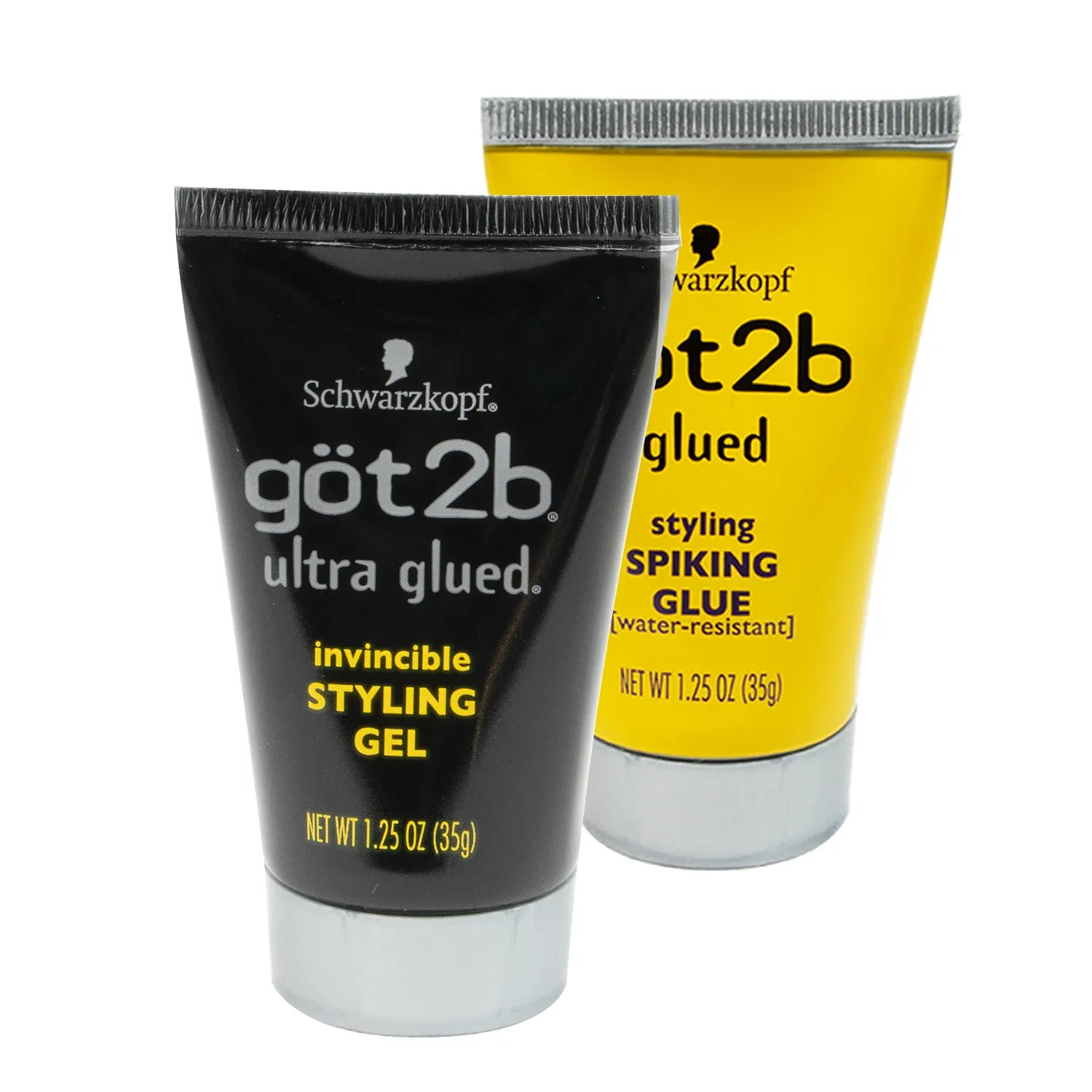 Got2b Glued Hair Gel And Freeze Spray Set Strong Hold Styling Gel 35g + Wig Adhesive Freeze ...