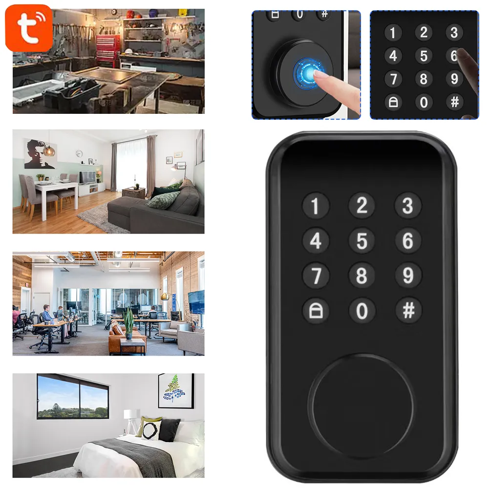 2024Smart Waterproof Keypad Door Lock - Bluetooth App Control Deadbolt ...
