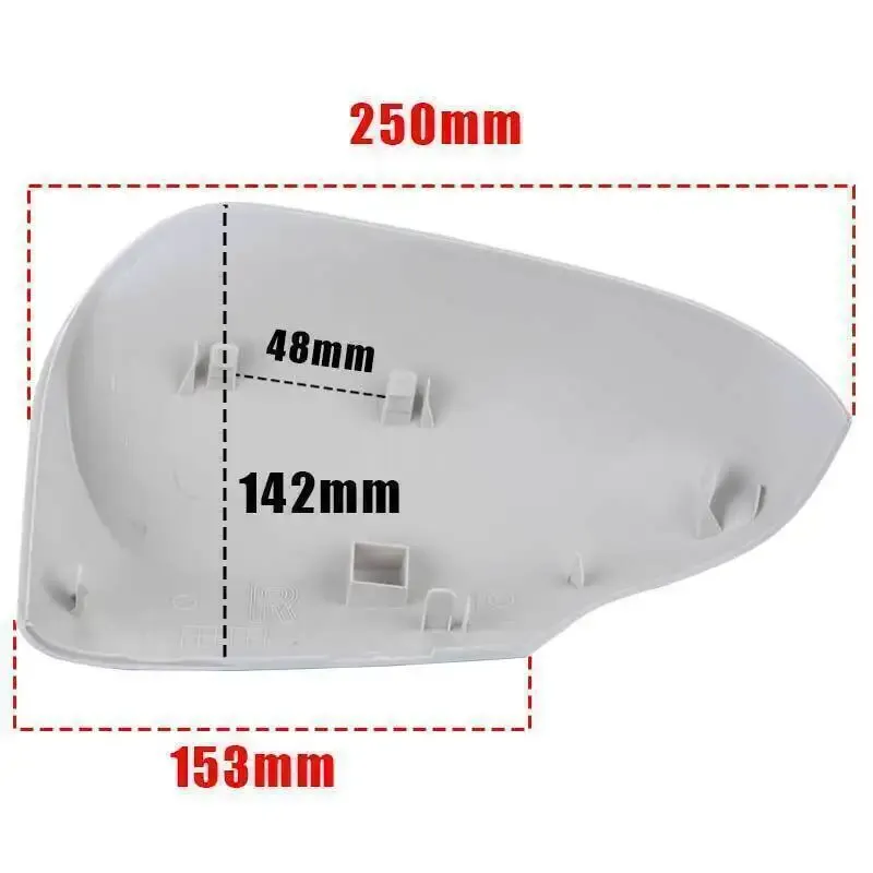 Exterior Side Mirror Cover Replacement Durable ABS Plastic Wing Mirror ...