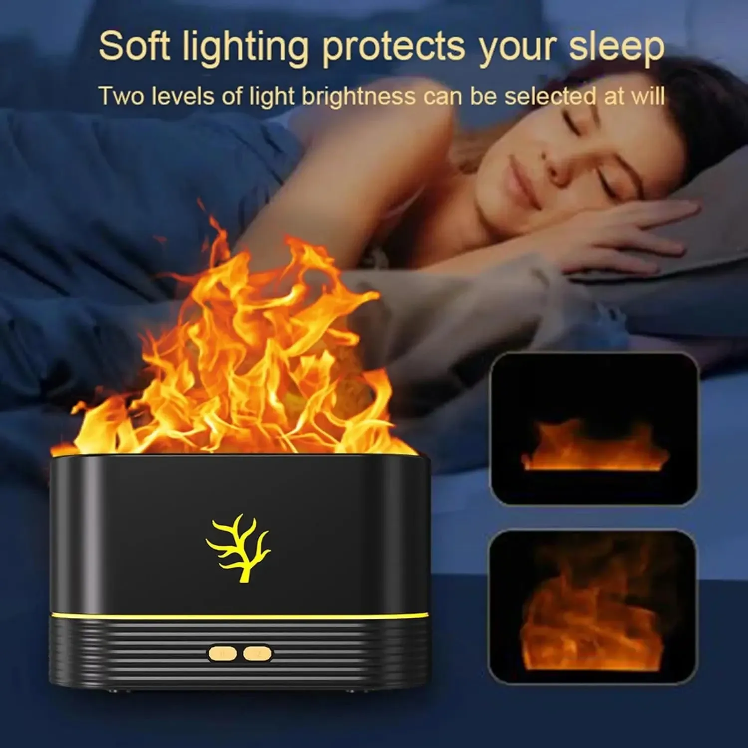 DHgate.com:2024200ml RGB Flame Air Humidifier, LED Mist Maker with ...