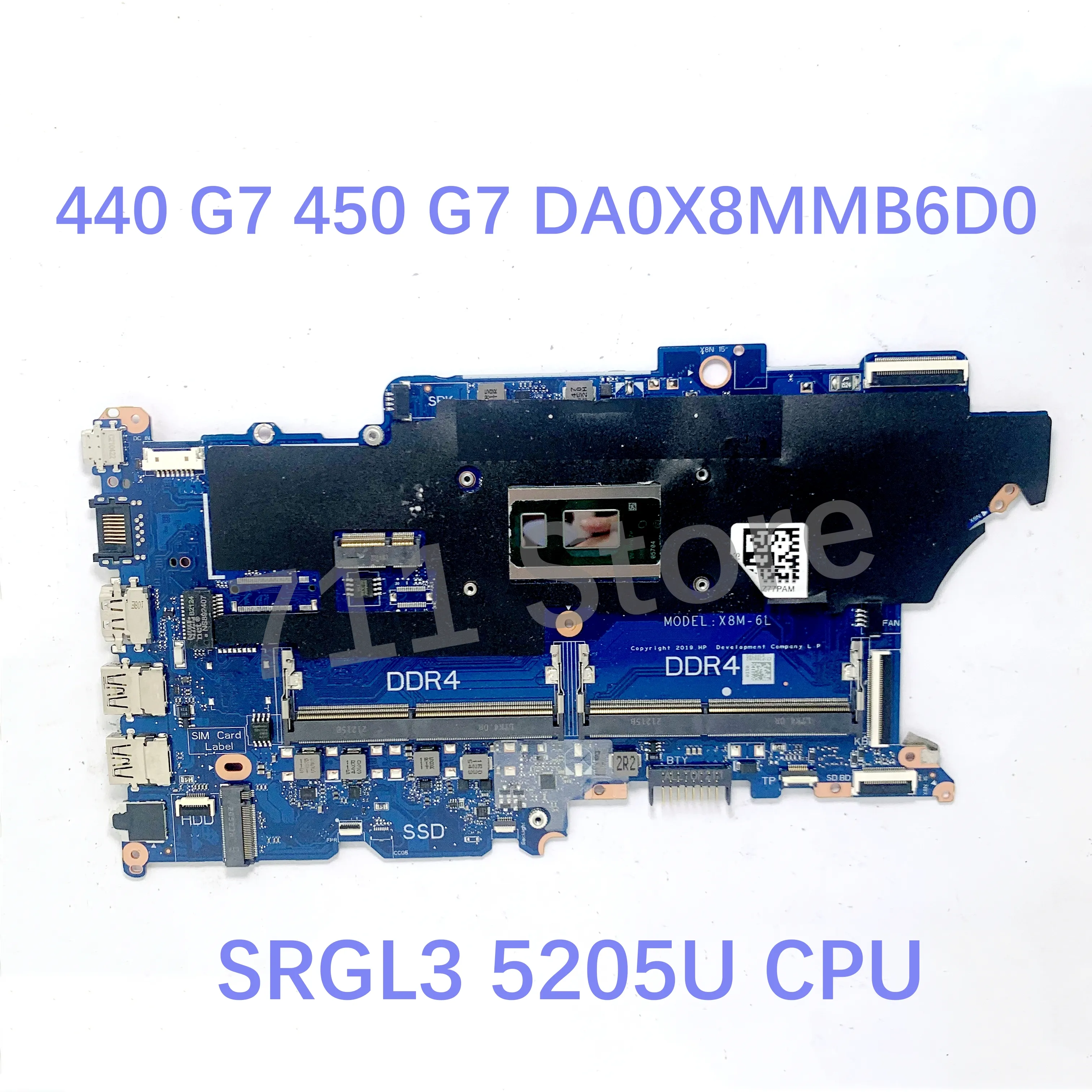 Mainboard DA0X8MMB6D0 For HP ProBook 440 G7 450 G7 Laptop Motherboard ...
