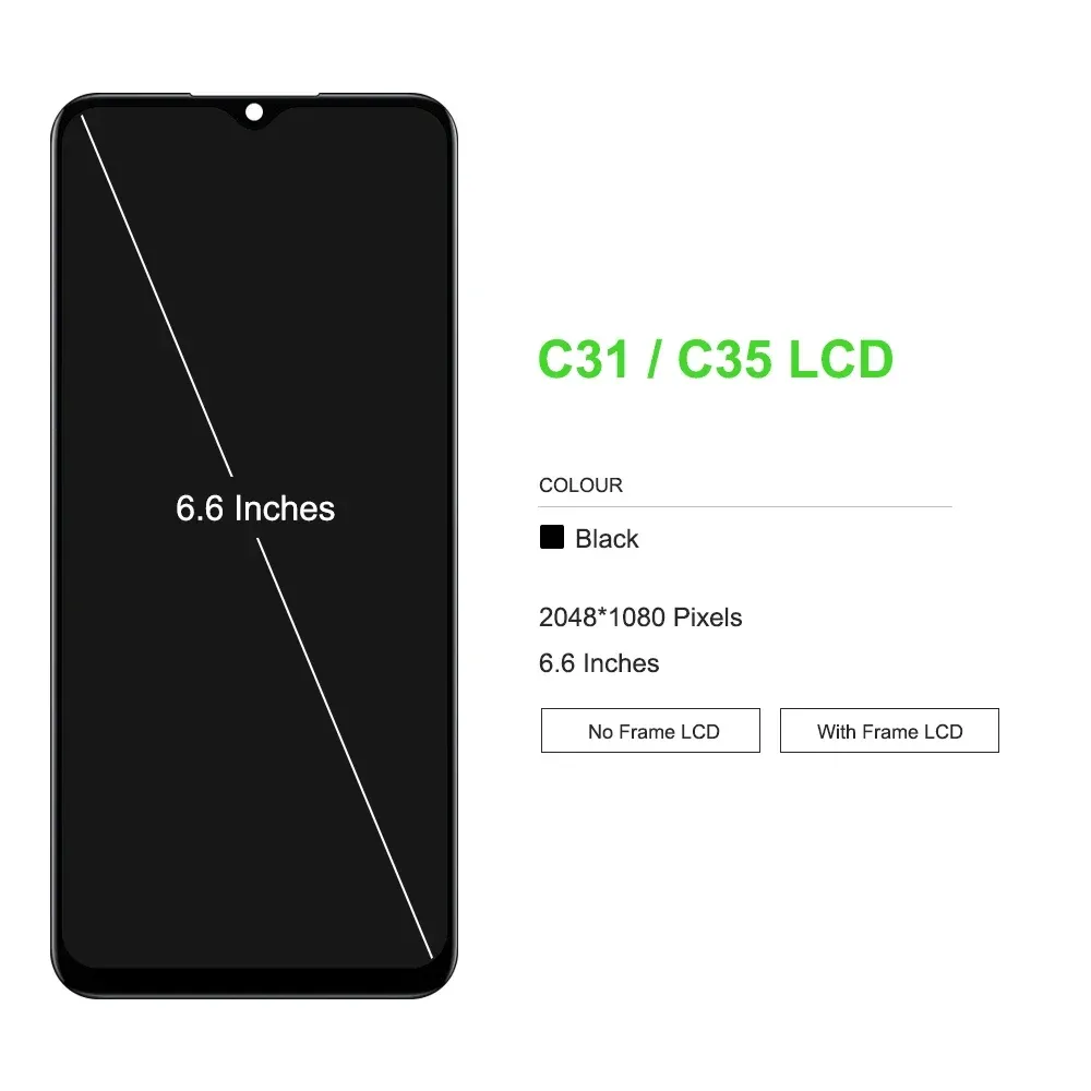 Upgraded OPPO Realme C35 LCD Display Touch Panel Digitizer, Full HD ...