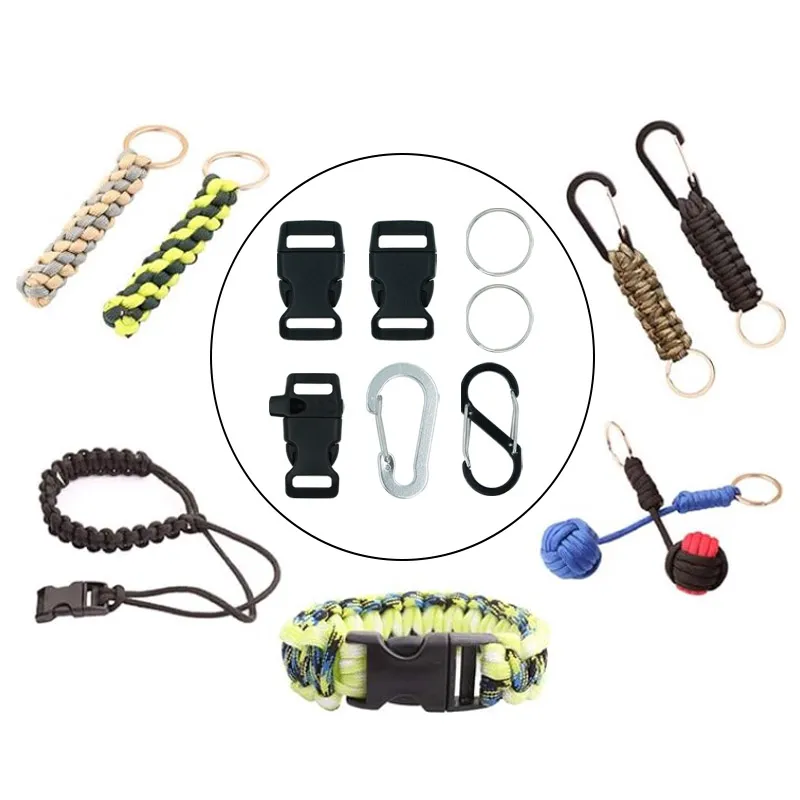 Outdoor Sports DIY Kit: 550 Paracord The Rope And 5m Parachute Cord ...