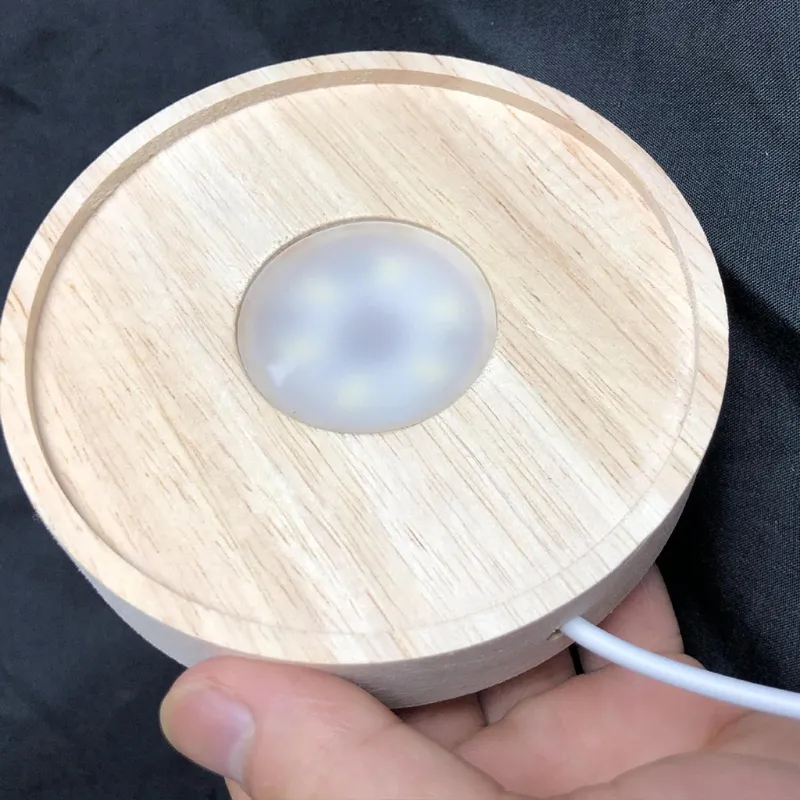 LED Base Light: Round Display Pedestal With Acrylic LED Light Base For ...