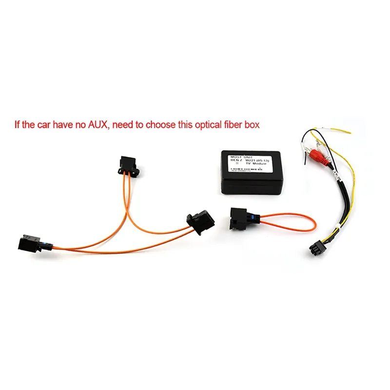 Fiber Decoder Most Box for Mercedes Benz W211 2005 2014 Aux Optical Fiber Recorder Car Audio Adapter Black