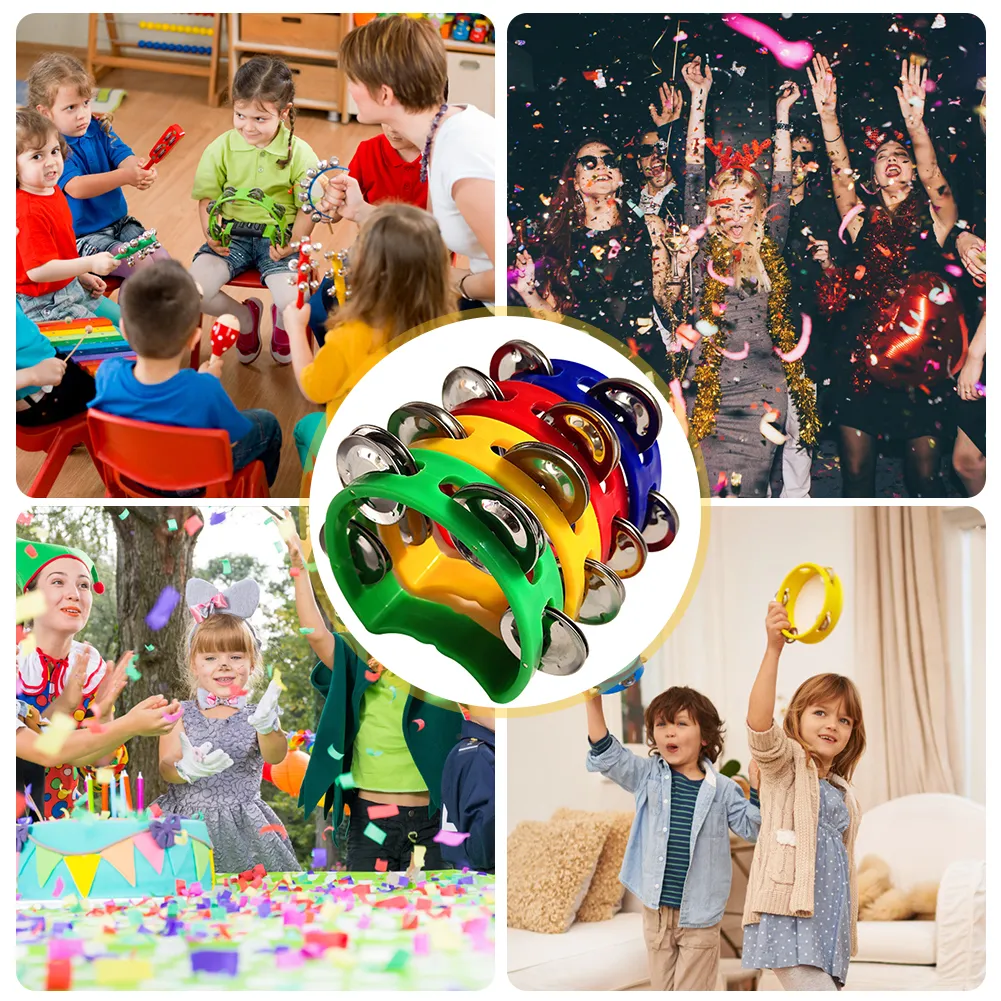 DHgate.com:4 PackJingle Bells Tambourines Set | Musical Rattles for ...