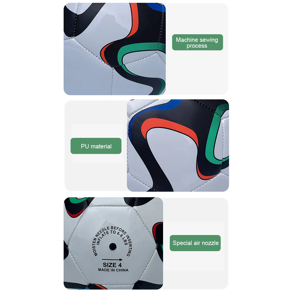 Pro Soccer Ball, Wear-Resistant PU Training Football for Kids, Teens ...