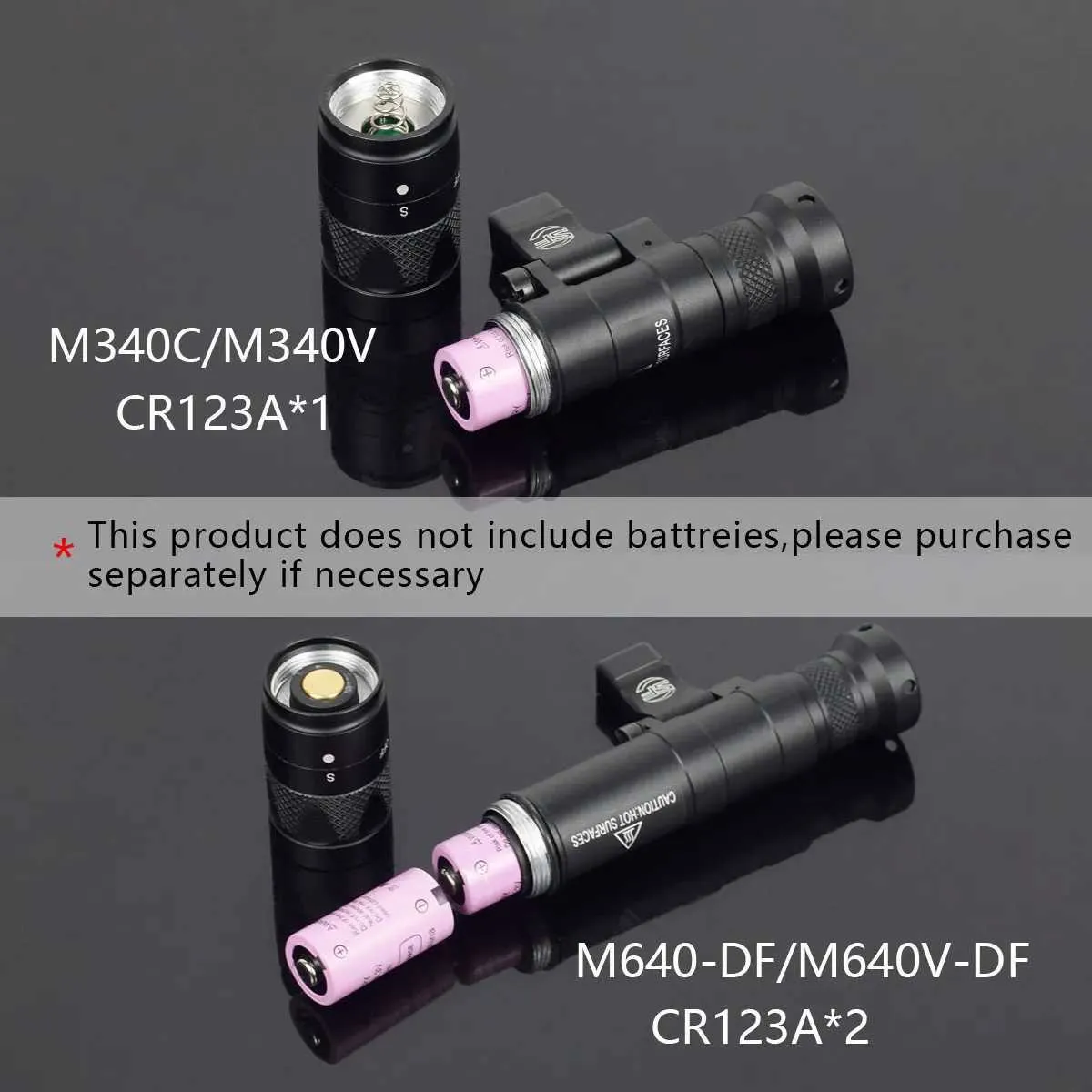 Tactical D Indicator Light For 20mm Rail SF M340C/M340V/BM640DF Weapon ...