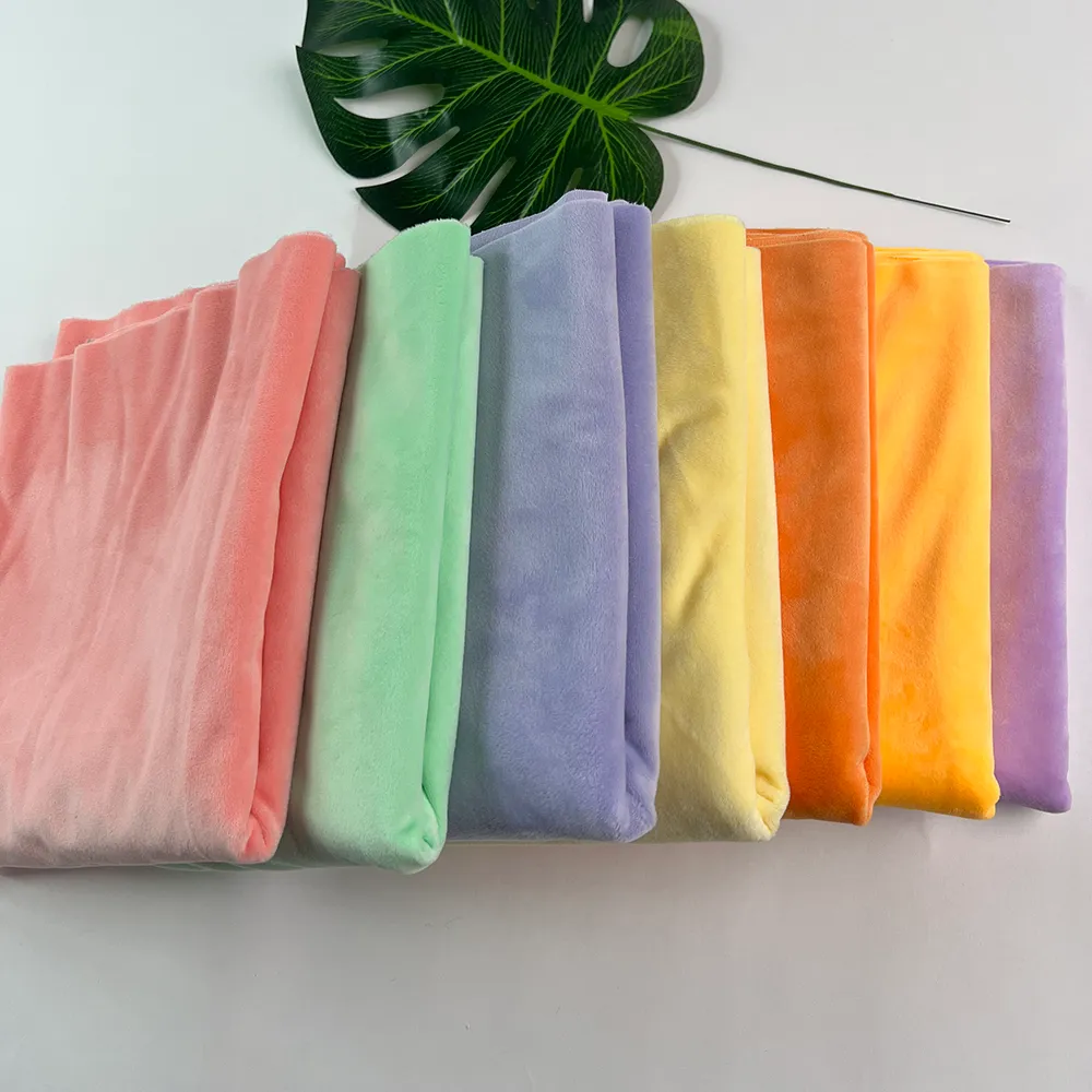 Soft Eco Friendly Minky Fabric 150x100cm 1mm Thick 100% Polyester Faux ...