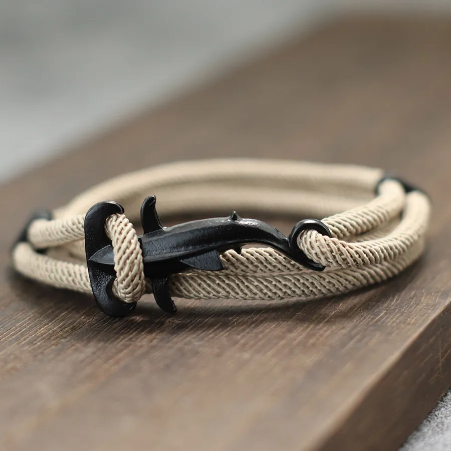 Marine Shark Sliding Bracelet For Men Adjustable Multilayer The Rope For Beach Surfing And Nautical Style 2021 New Arrival From Homepro14 4.1 DHgate.Com
